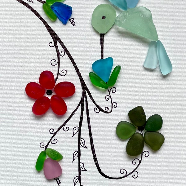 Seaglass Hummingbird - Etsy