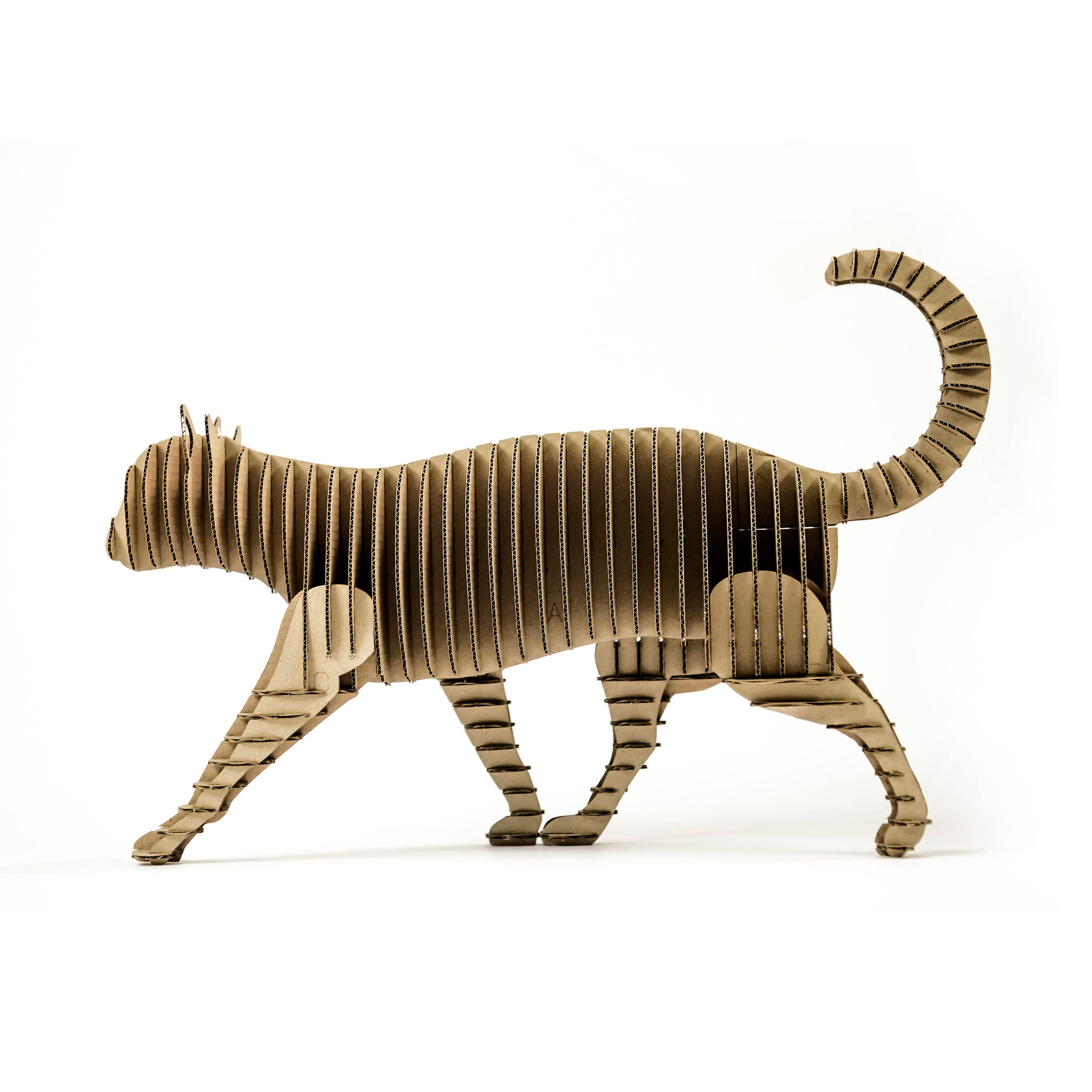 Filemon - Standing Cat. Animal for Self-assembly Made of Ecological ...