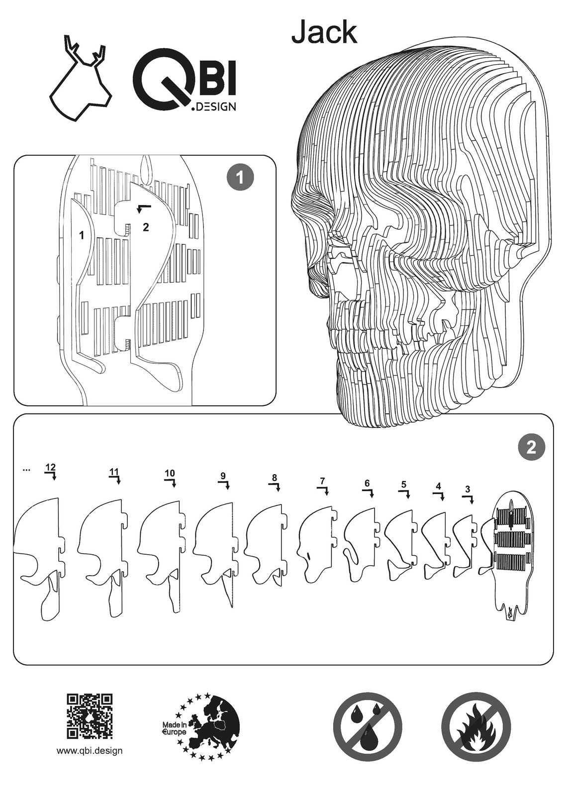 Jack - the Skull Mask for Self-assembly Made of Ecological Cardboard ...