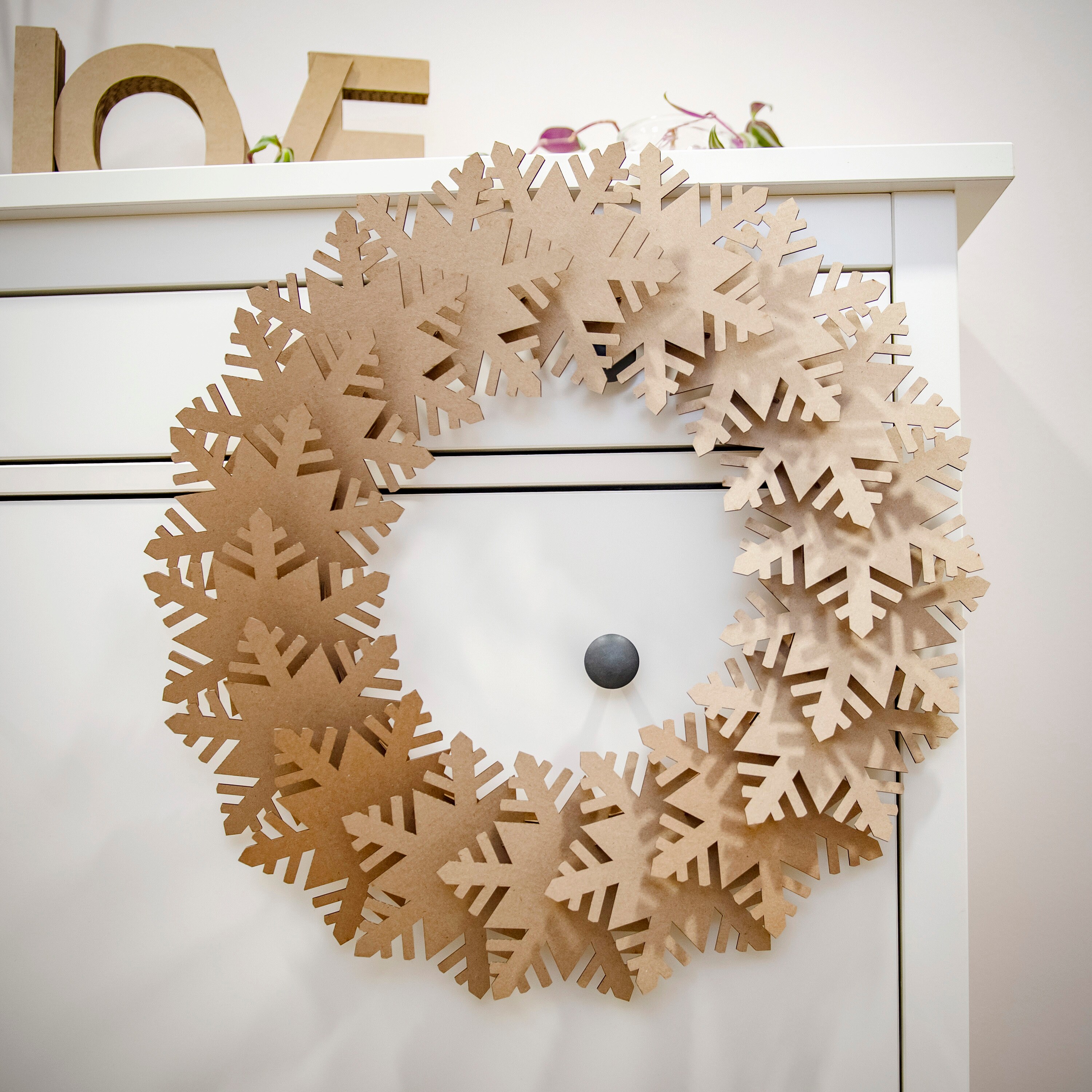 Winter Wreath Cardboard Decoration for Self-assembly - Etsy