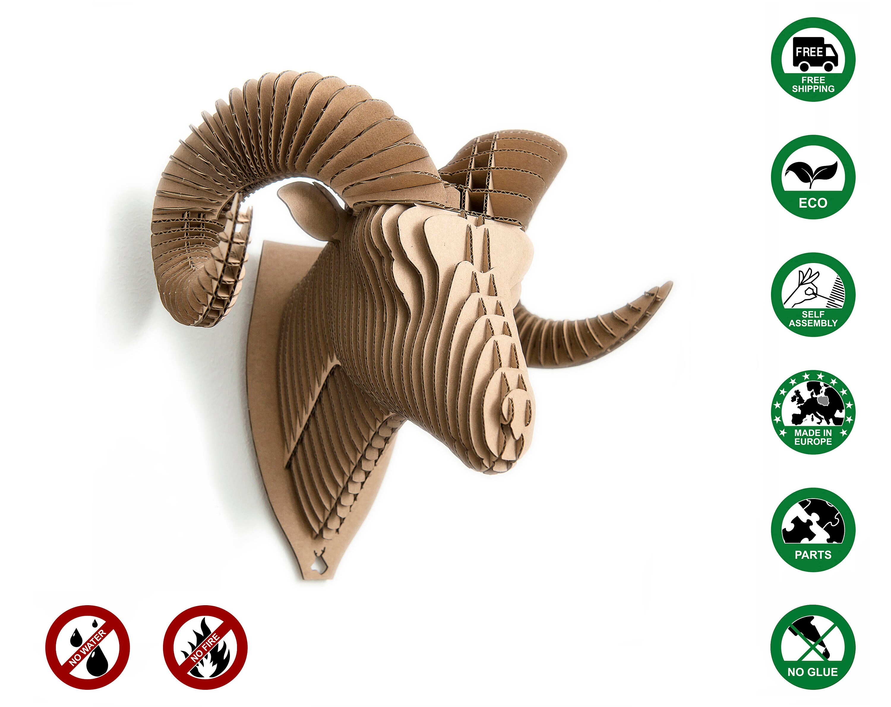 A Set of Any Five Trophies (medium Size) From Ecological Cardboard ...