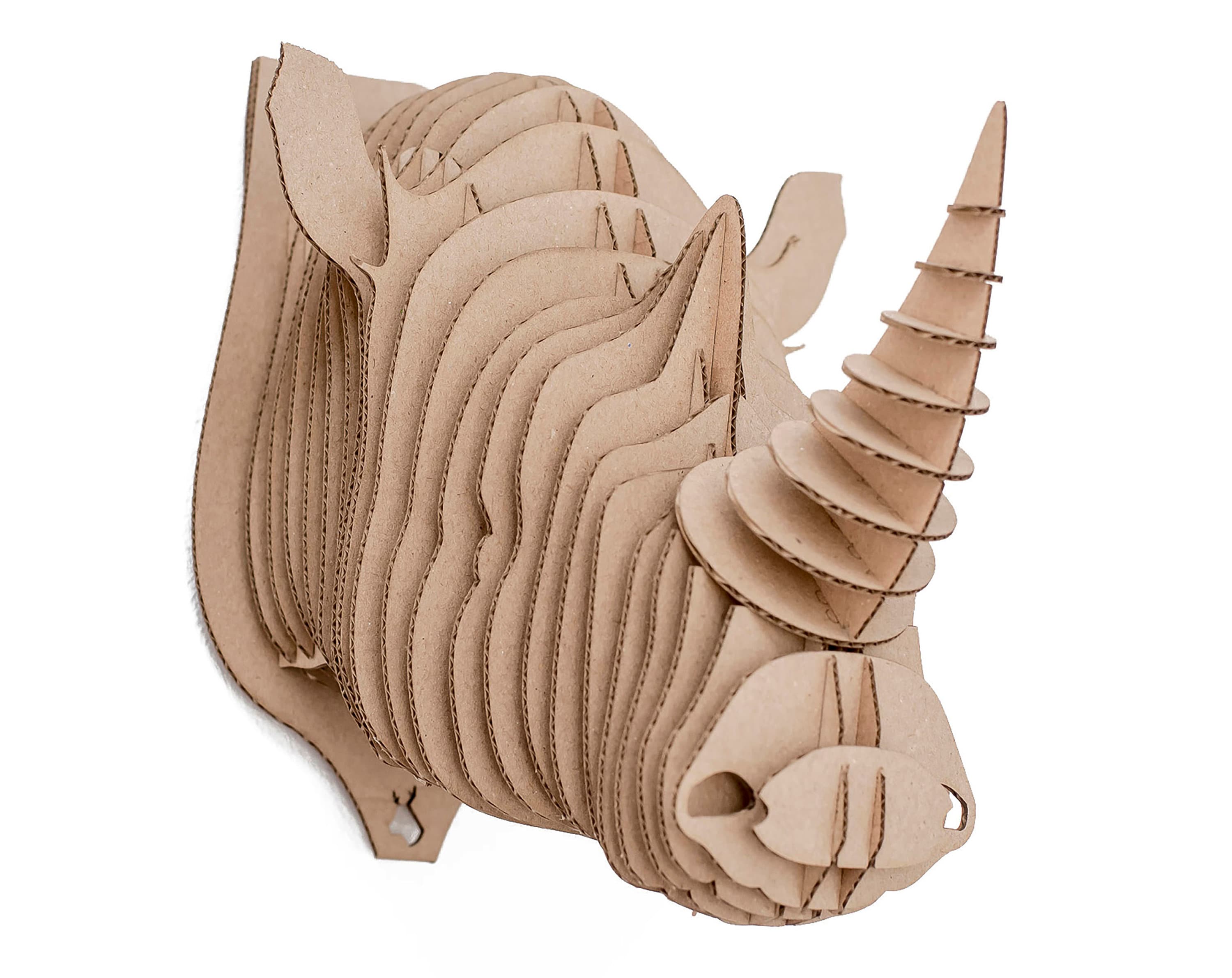 Edward - Rhino Trophy. Animal for Self-assembly Made of Ecological ...