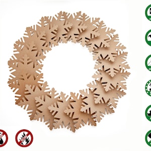 Winter Wreath - Cardboard Decoration for Self-assembly - Etsy