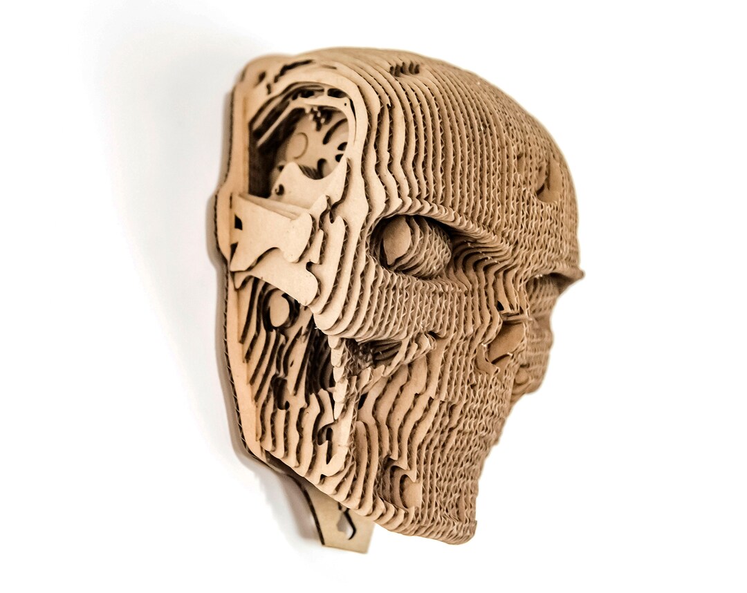 Terminator - Mask for Self-assembly Made of Ecological Cardboard. 3D ...