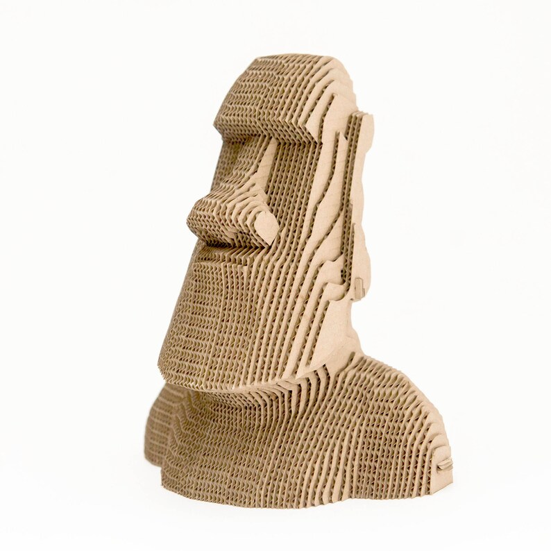 Sculpture Moai of Easter Island. for Self Assembly Made of Eco-friendly ...