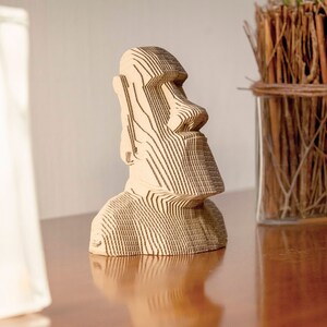 Sculpture Moai of Easter Island. for Self Assembly Made of Eco-friendly ...
