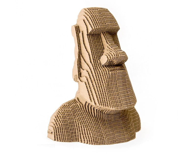 Sculpture Moai of Easter Island. for Self Assembly Made of Eco-friendly ...