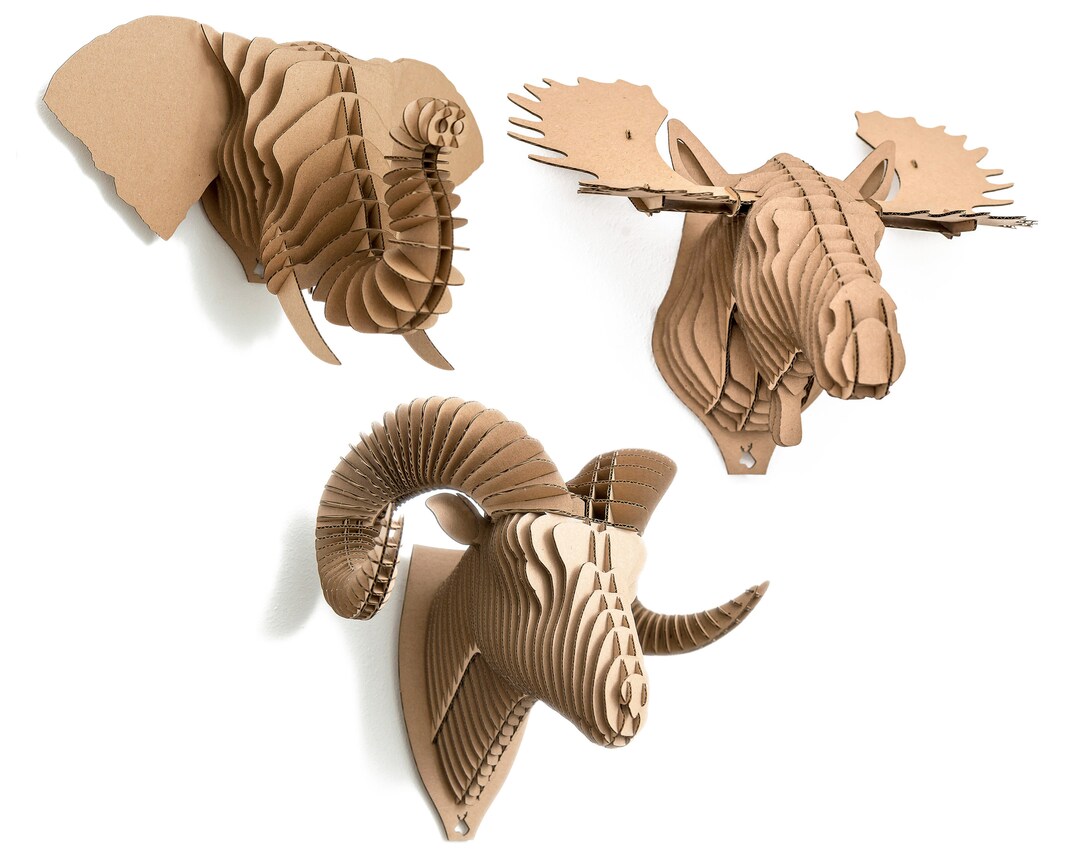 A Set of Any Three Trophies (medium Size) From Ecological Cardboard ...