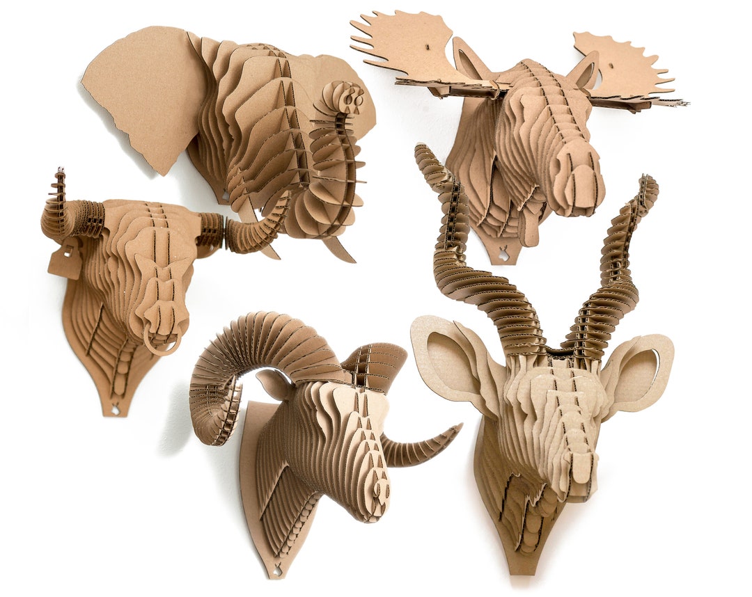 A Set of Any Five Trophies (medium Size) From Ecological Cardboard ...