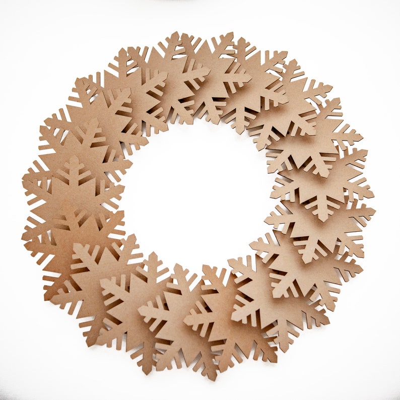 Winter Wreath - Cardboard Decoration for Self-assembly - Etsy