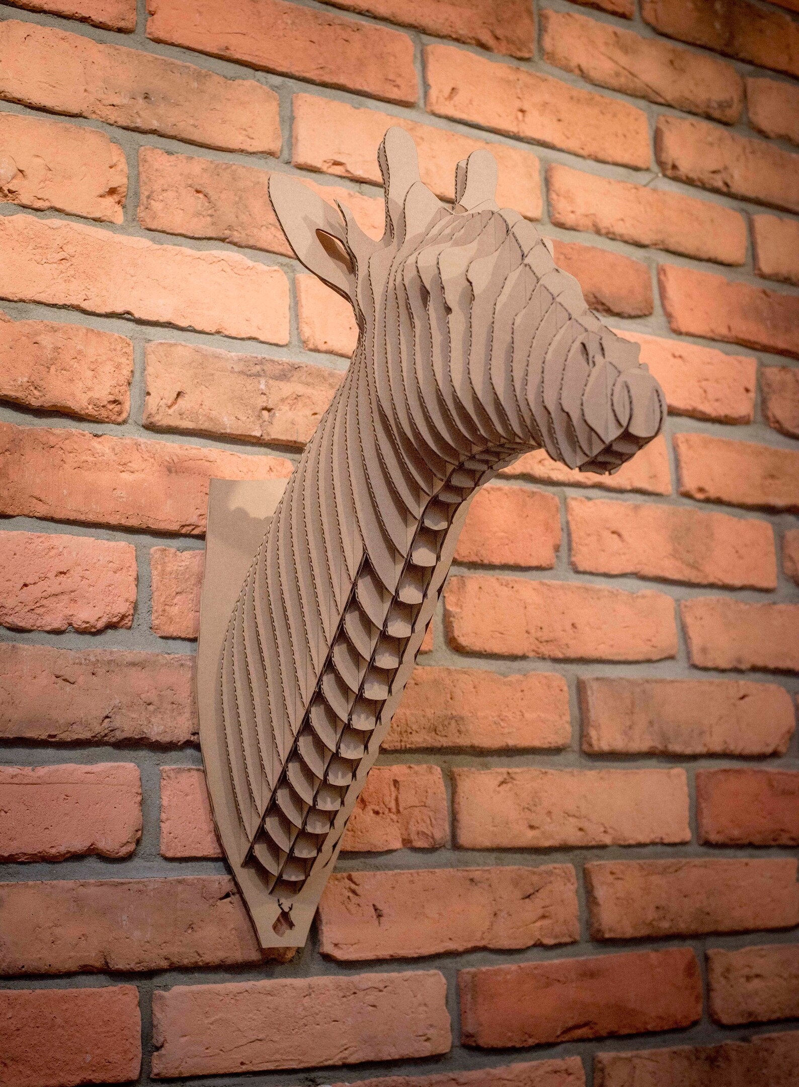 Oliver - Giraffe Trophy. Animal for Self-assembly Made of Ecological ...