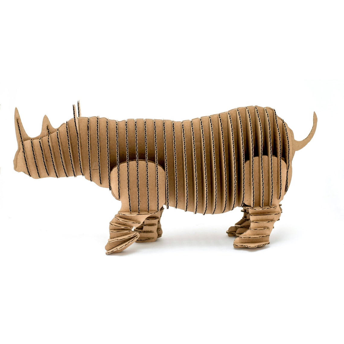 Edward - Standing Rhino. Animal for Self-assembly Made of Ecological ...