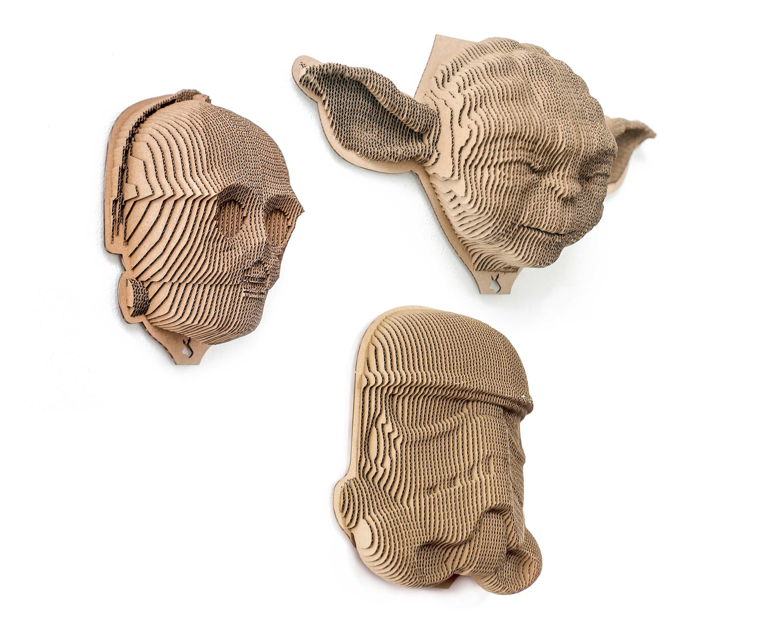 A Set of Any Three Heads medium Size From Ecological Cardboard. Cheaper ...