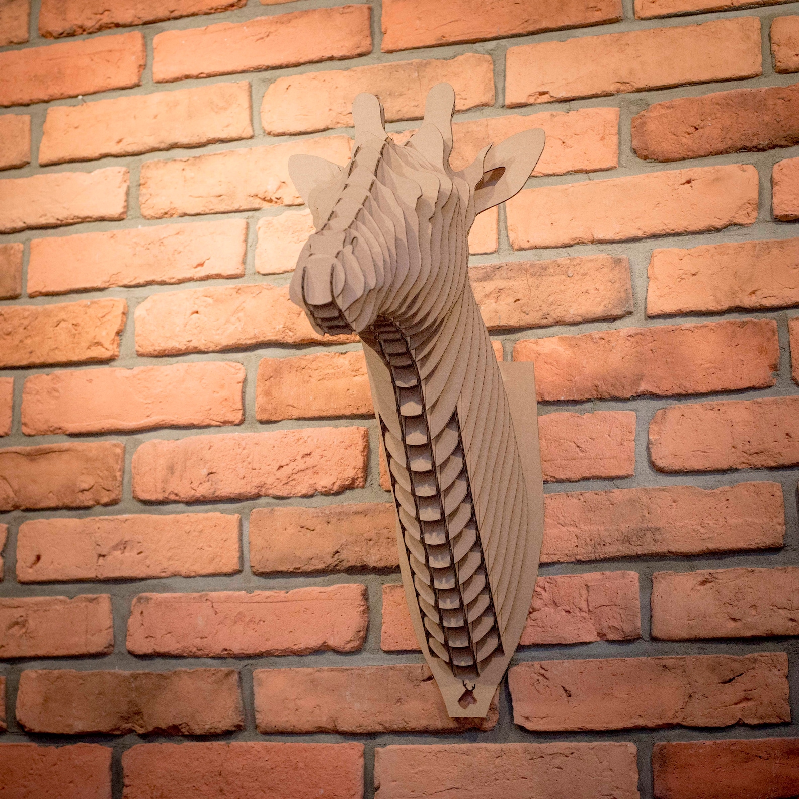Oliver - Giraffe Trophy. Animal for Self-assembly Made of Ecological ...