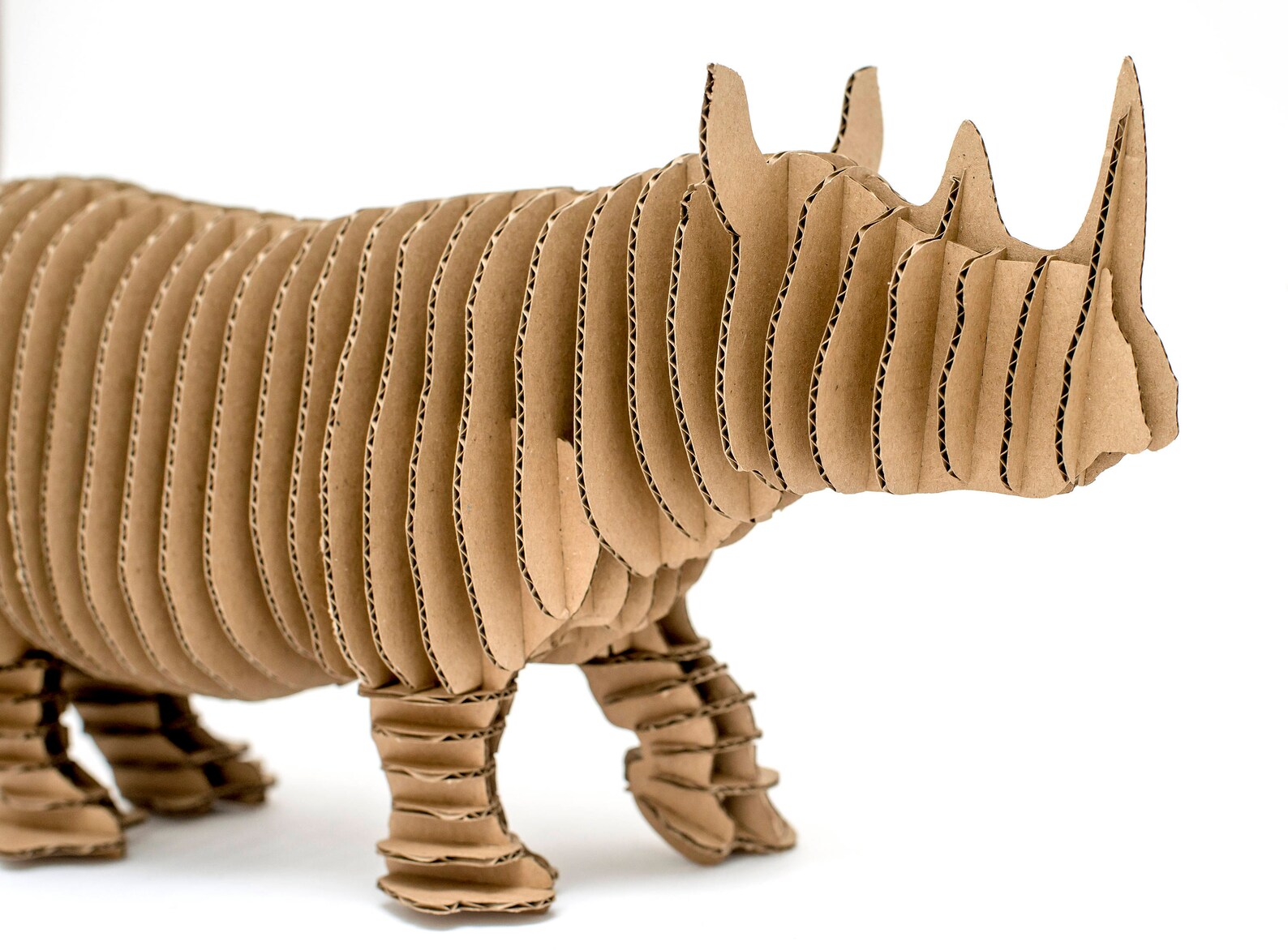 Edward - Standing Rhino. Animal for Self-assembly Made of Ecological ...