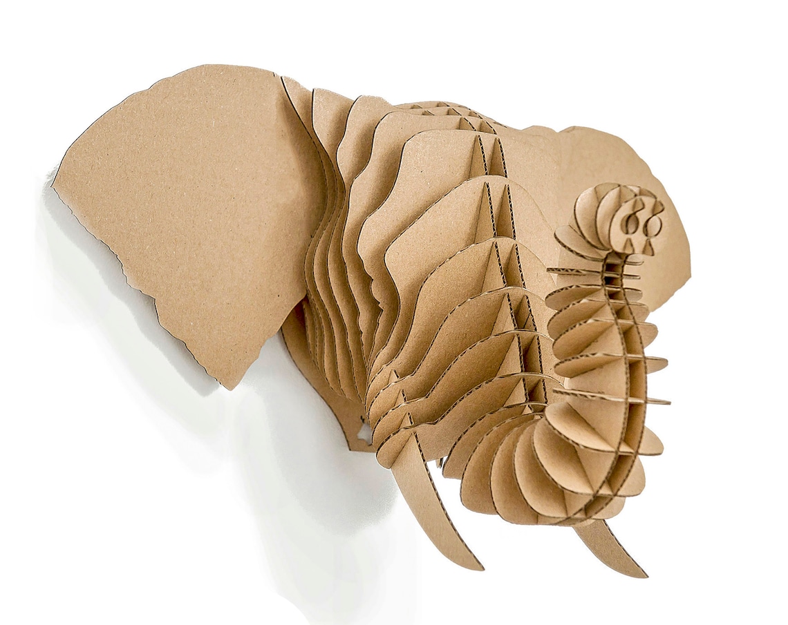 Frank - Elephant Trophy. Animal for Self-assembly Made of Ecological ...
