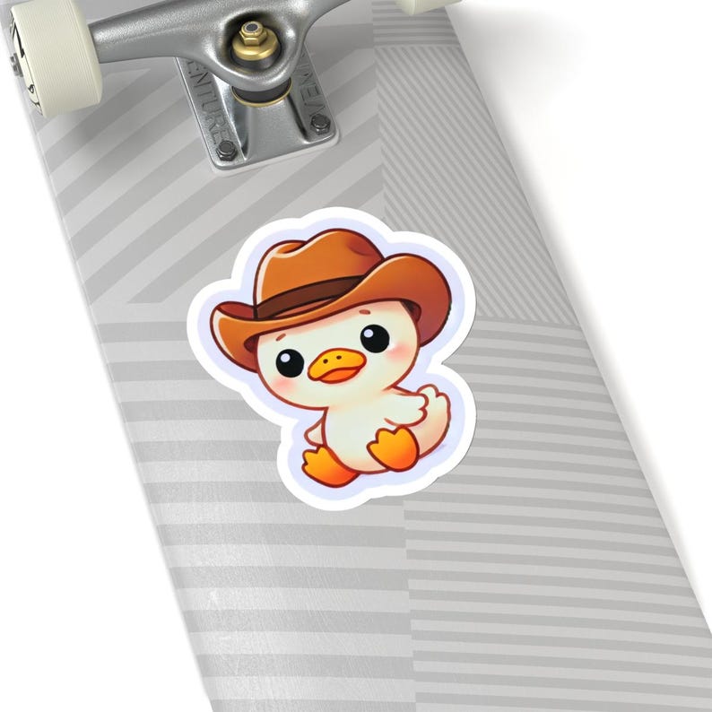 Duckling Cowboy Sticker, Kids Sticker, Laptop Decal, Water Bottle ...