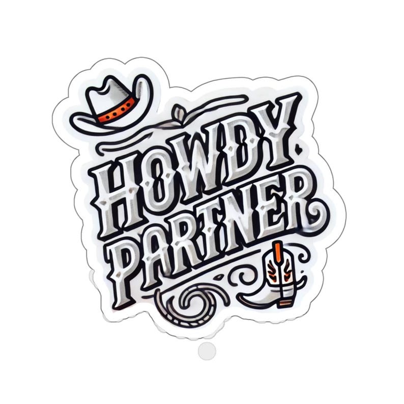 Cowboy Greeting Stickers, Wild West Decal, Western Theme Label, Rodeo ...