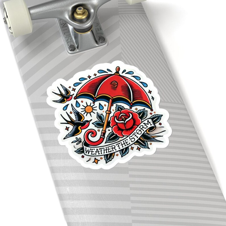 Tattoo Stickers, Traditional Style Sticker, Weather the Storm, Gift for ...