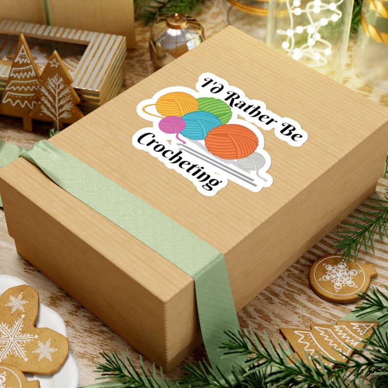 CRAFTY Sticker | Crochet Gift | Vinyl Sticker - Etsy