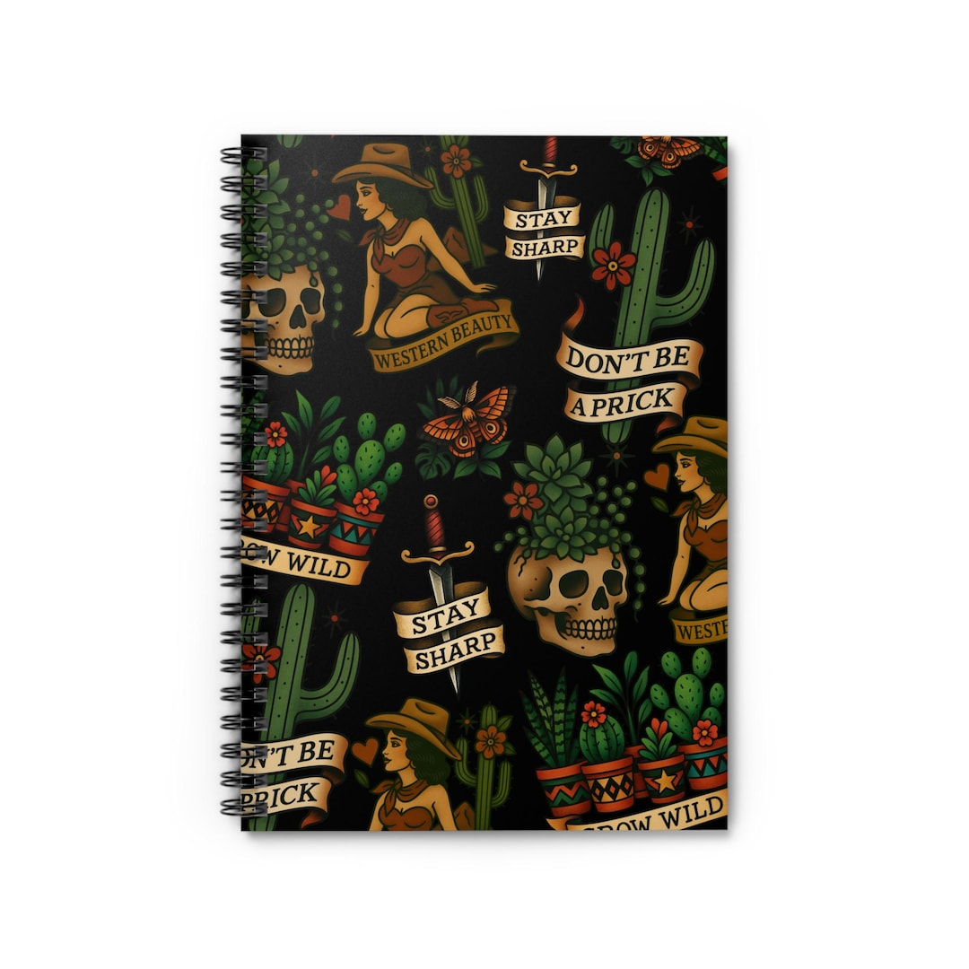 American Traditional Tattoo Notebook: Western Cowboy Art Journal - Etsy