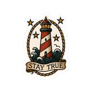 American Traditional Lighthouse Sticker - Ed Hardy Nautical Decal ...