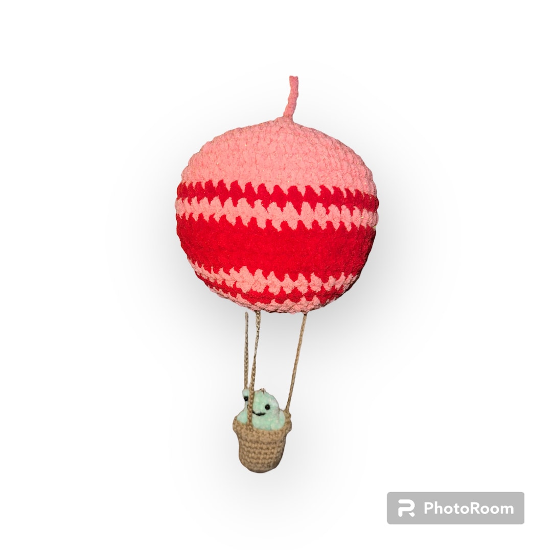 Crochet Hot Air Balloon Plushie HANDMADE Gift Hanging Hot Air Balloon ...