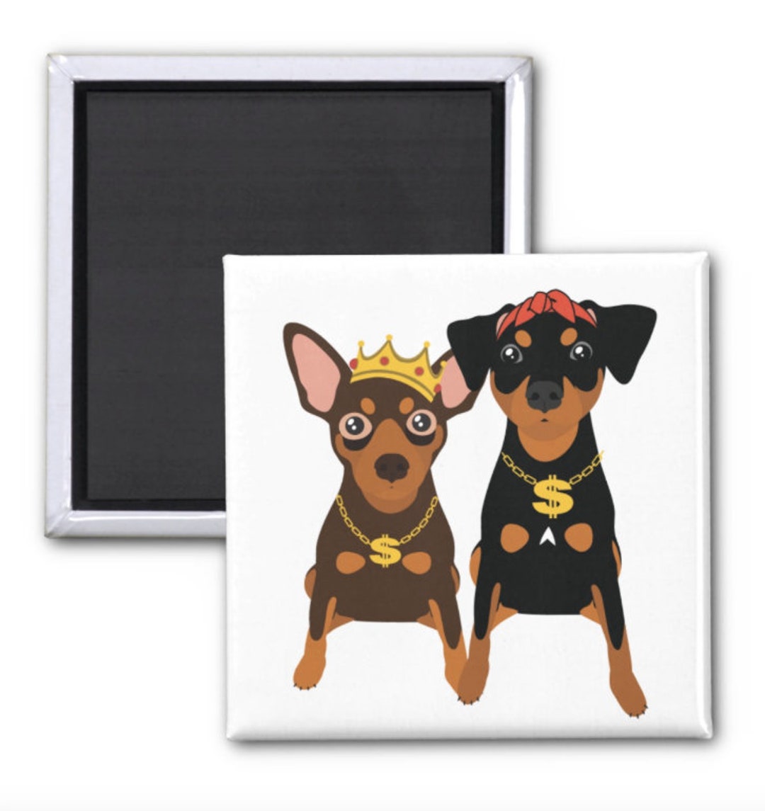 Funny Min Pin Magnets | Miniature Pinscher | Refrigerator Magnets ...