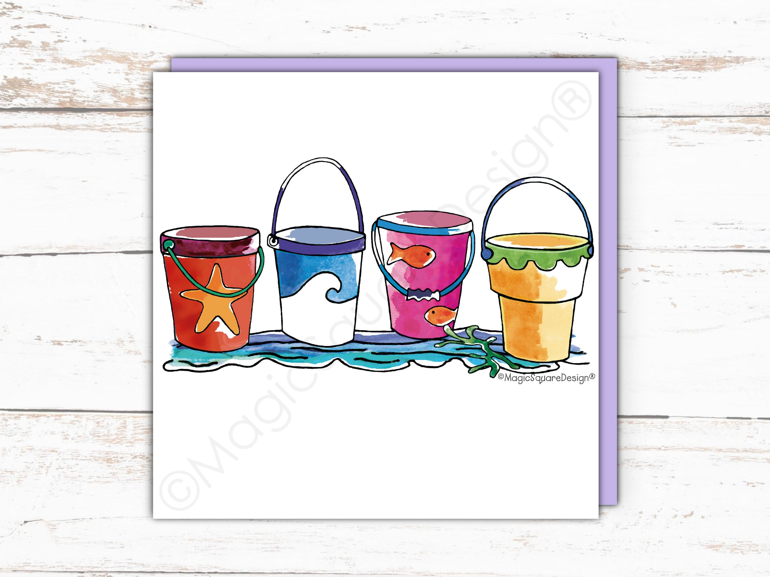 Coastal Buckets, Seaside Cards, Seaside Art, Besides the Sea, Modern ...