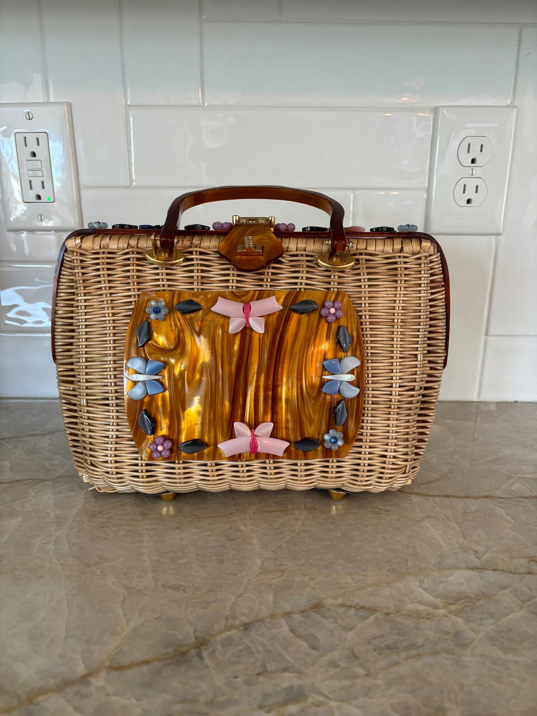 Vintage Tropica Miami Florida Wicker Purse - Etsy