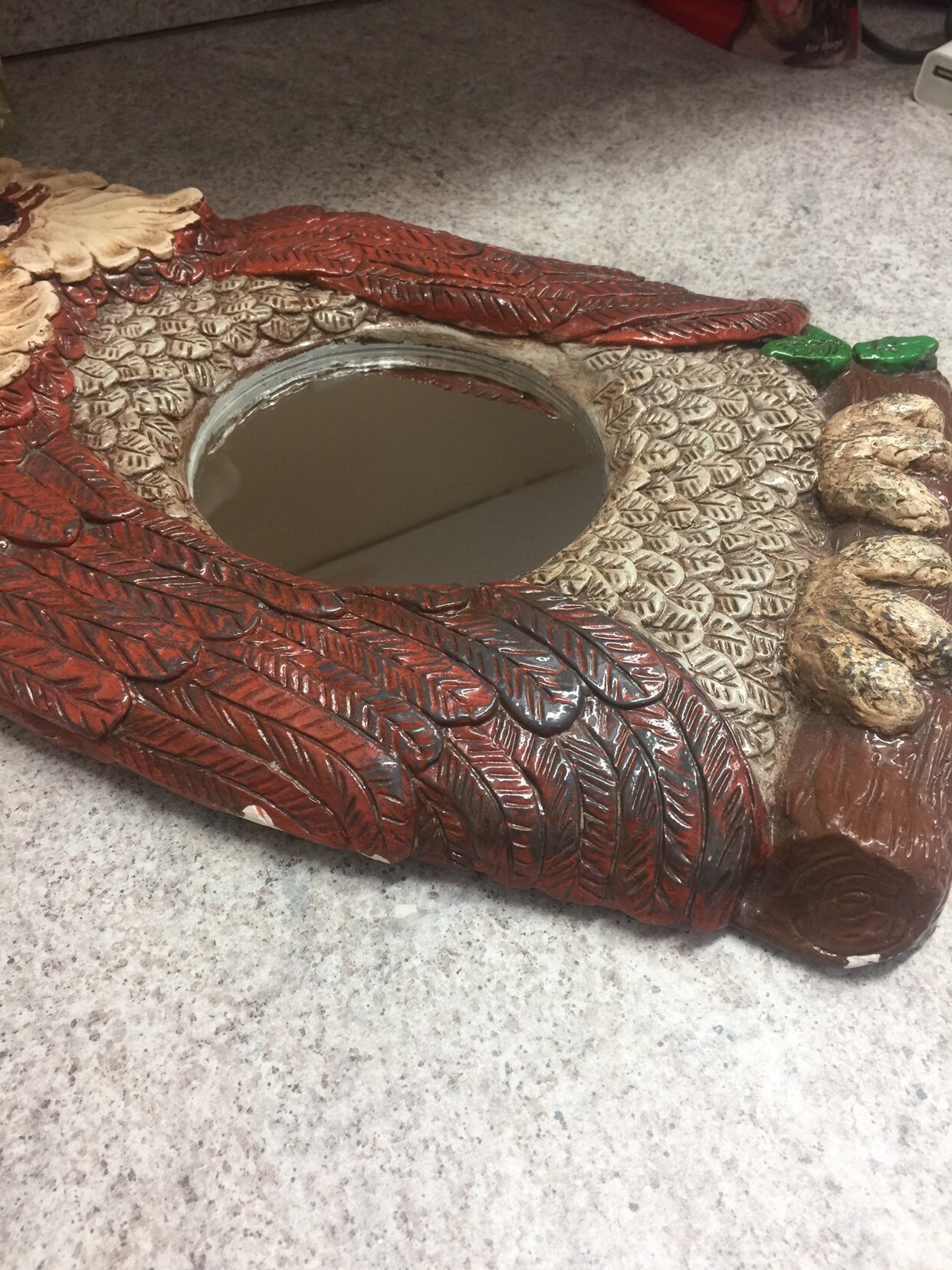 Large Owl Mirror/ Ceramic Owl Mirror - Etsy