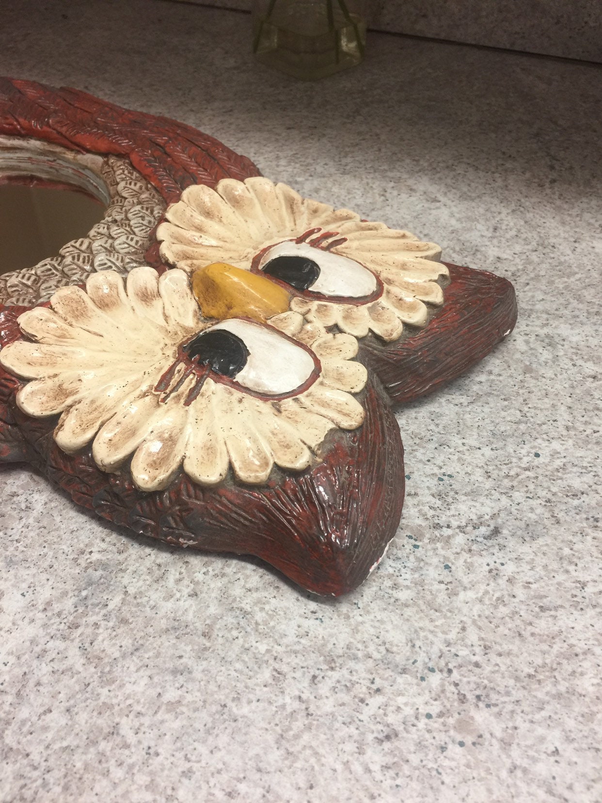 Large Owl Mirror/ Ceramic Owl Mirror | Etsy