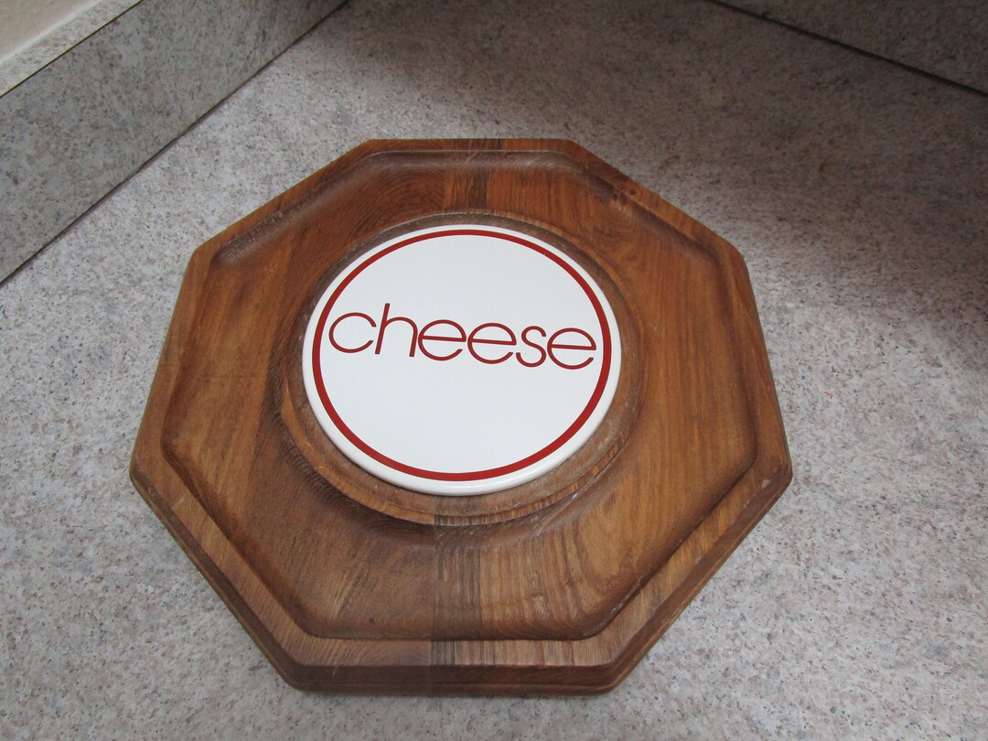 Vintage Cheese Serving Tray / Cheese Board / Octagon Shaped Tray - Etsy