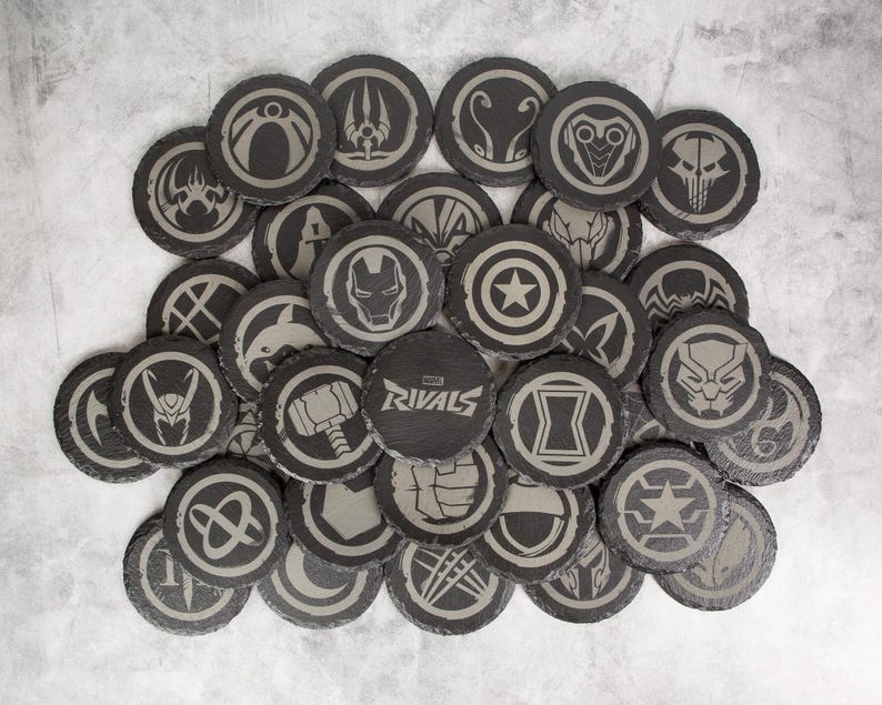 Marvel Rivals Character Emblems Slate Coasters - Etsy