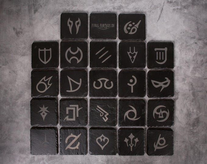 FFXIV Etched Coasters - Etsy