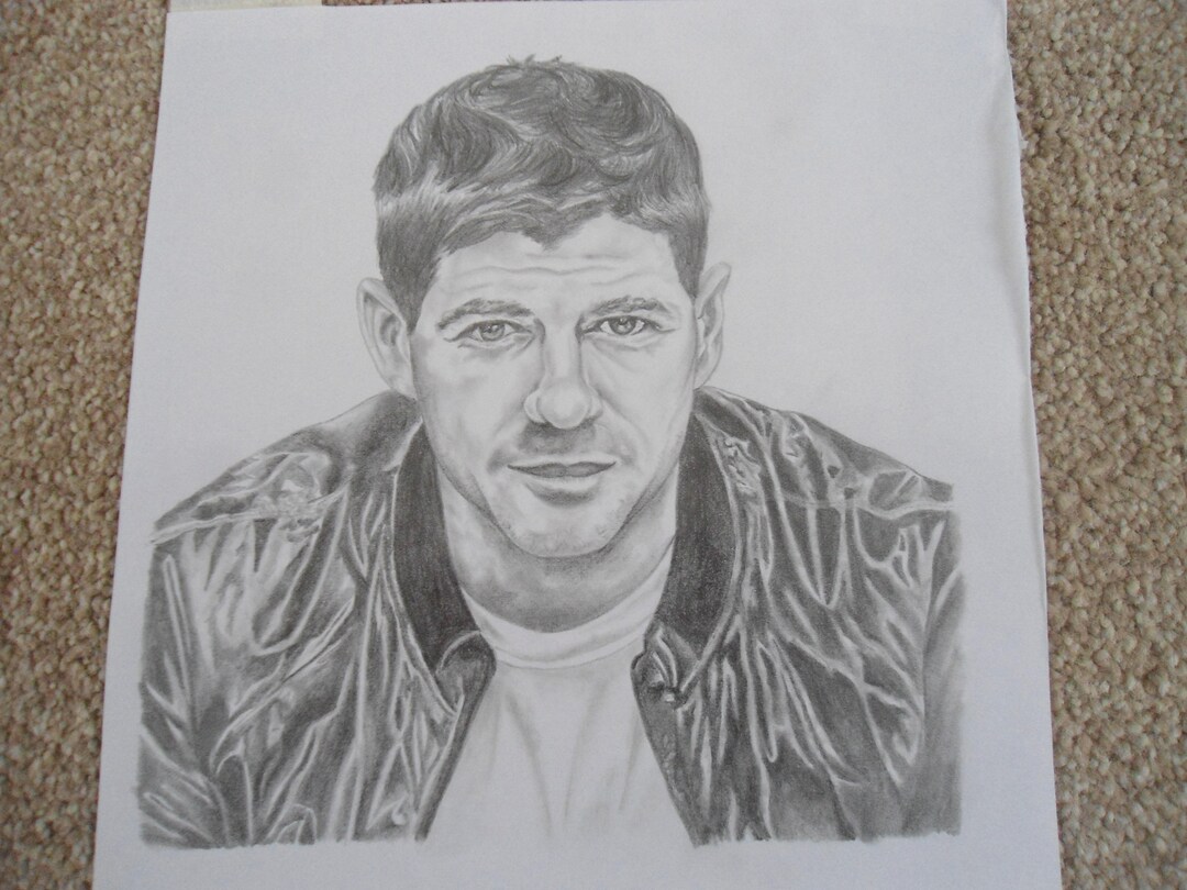 Steven Gerrard Original Pencil Sketch - Etsy
