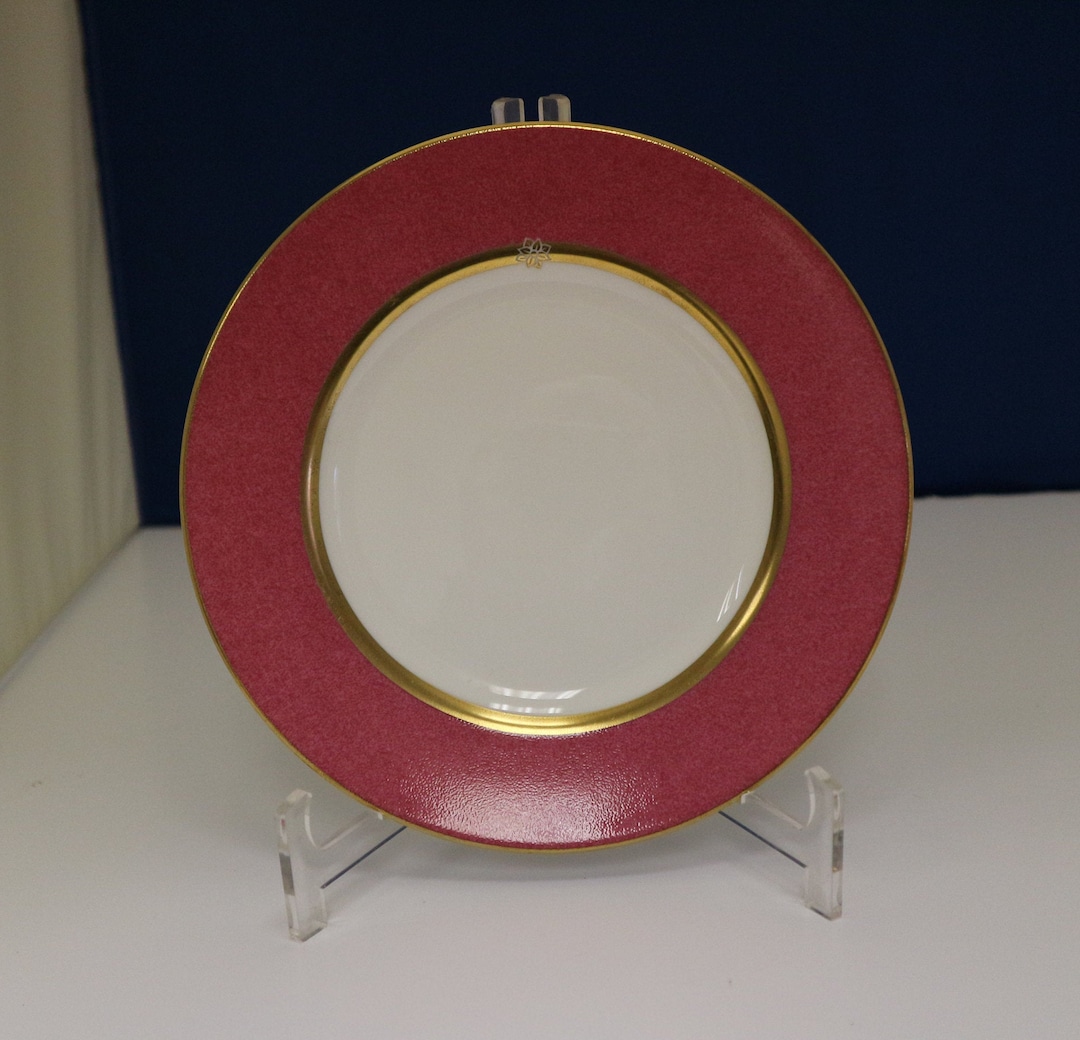 Wedgwood Bone China Side Plates, With Pink or Blue Border and Gold ...
