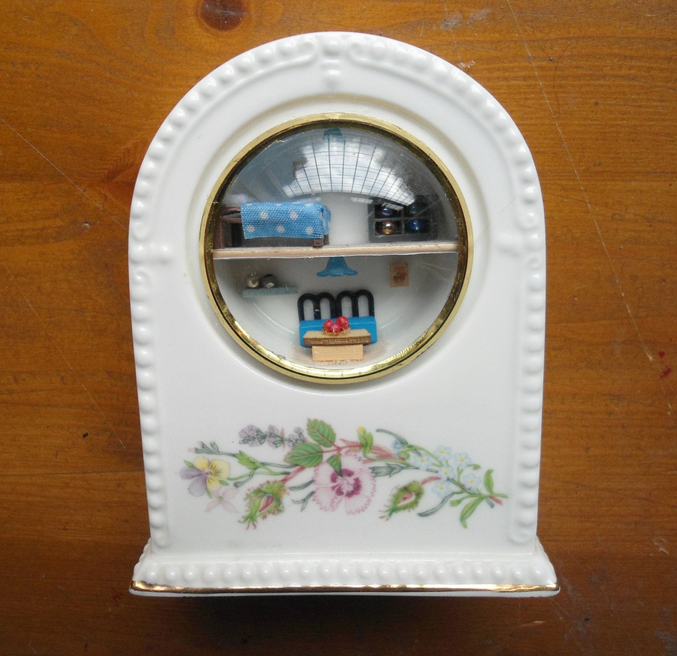Hand Made Dioramas in Porcelain Mantle Clocks Unique Gift - Etsy UK