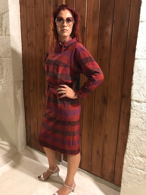 Late 70s/early 80s vintage iconic plaid dress feature… - Gem
