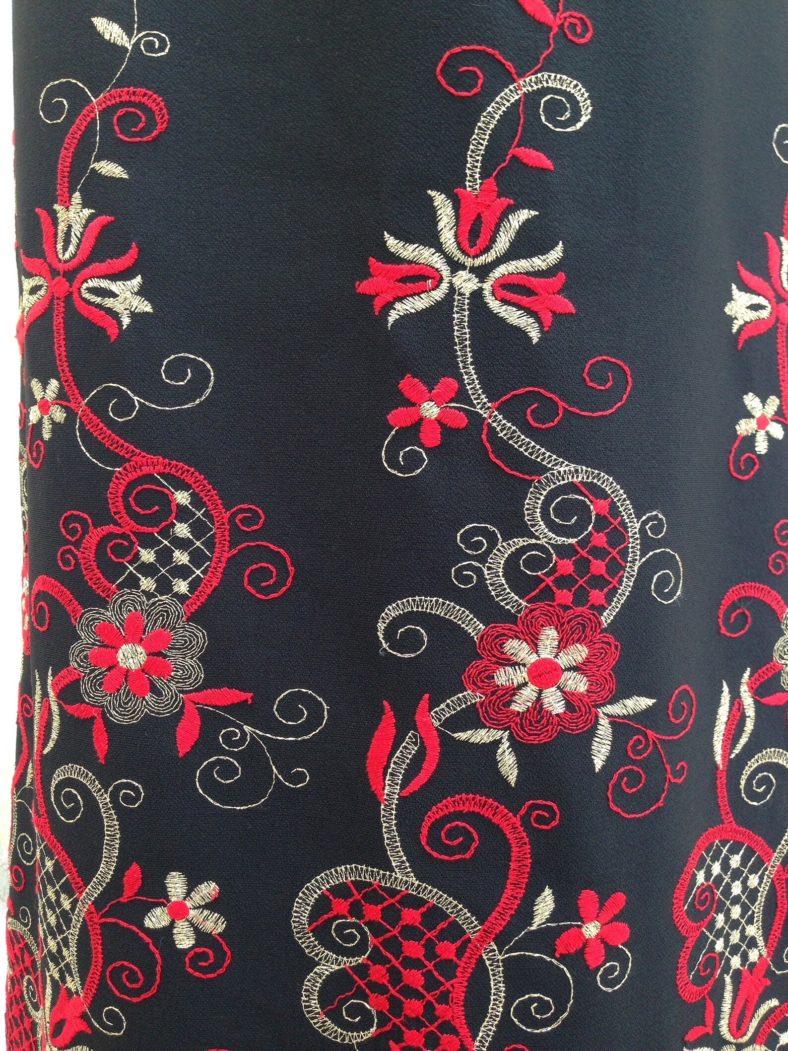 Diolen Loft 60's Impressive and Luxurious Long Black Gown With Side ...