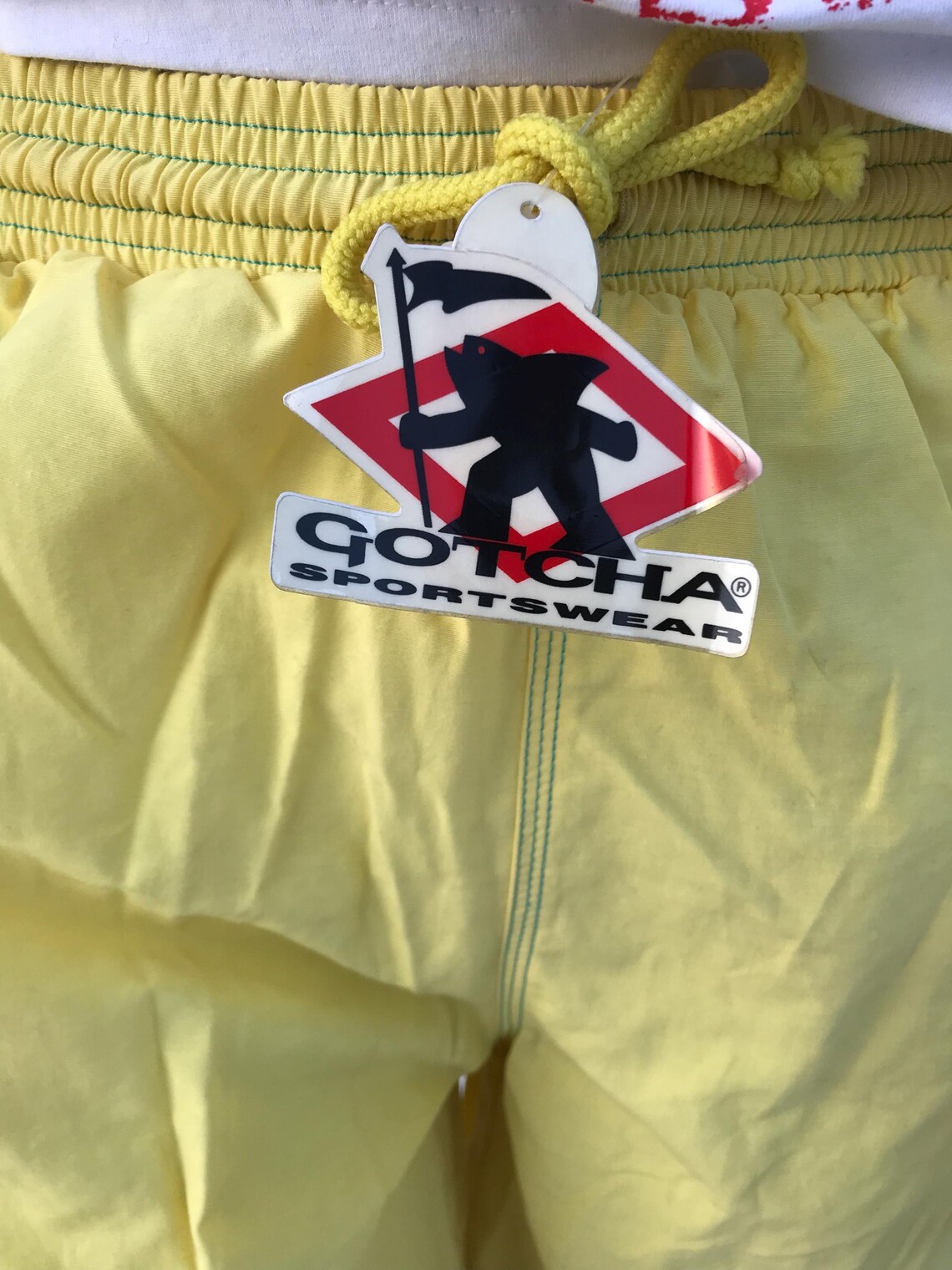 Gotcha Beach Wear Swim Trunks for Men in Yellow With Side Prints, Early ...