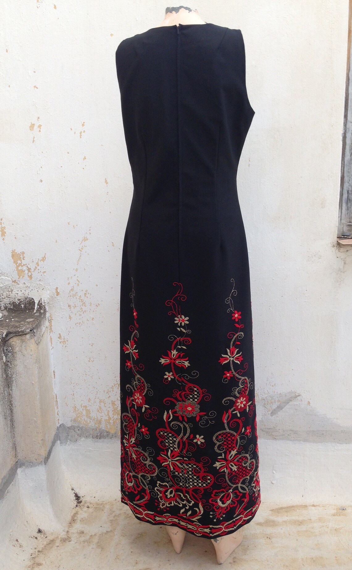 Diolen Loft 60's Impressive and Luxurious Long Black Gown - Etsy