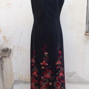 Diolen Loft 60's Impressive and Luxurious Long Black Gown With Side ...