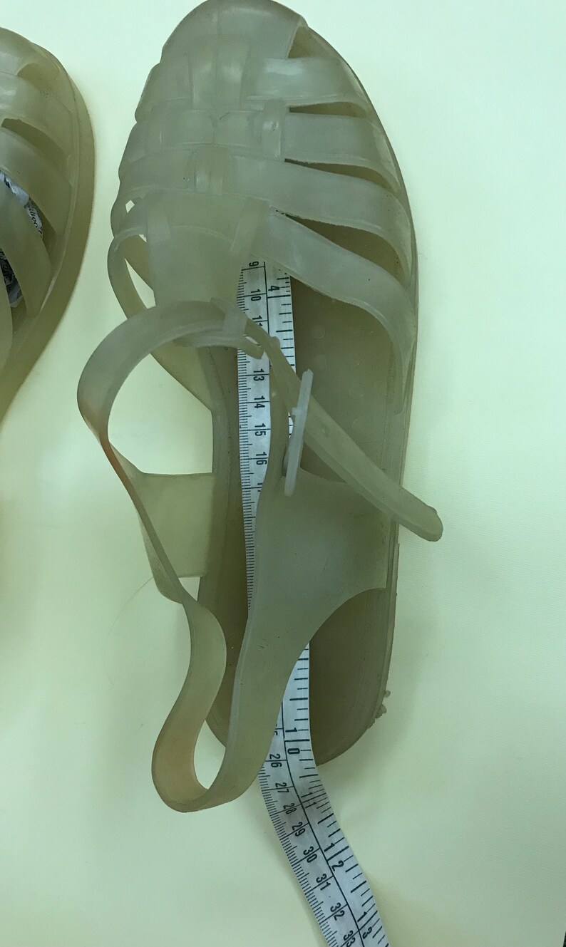 Milky Cream Colored Jelly Shoes for Men or Young Boys With Buckle ...