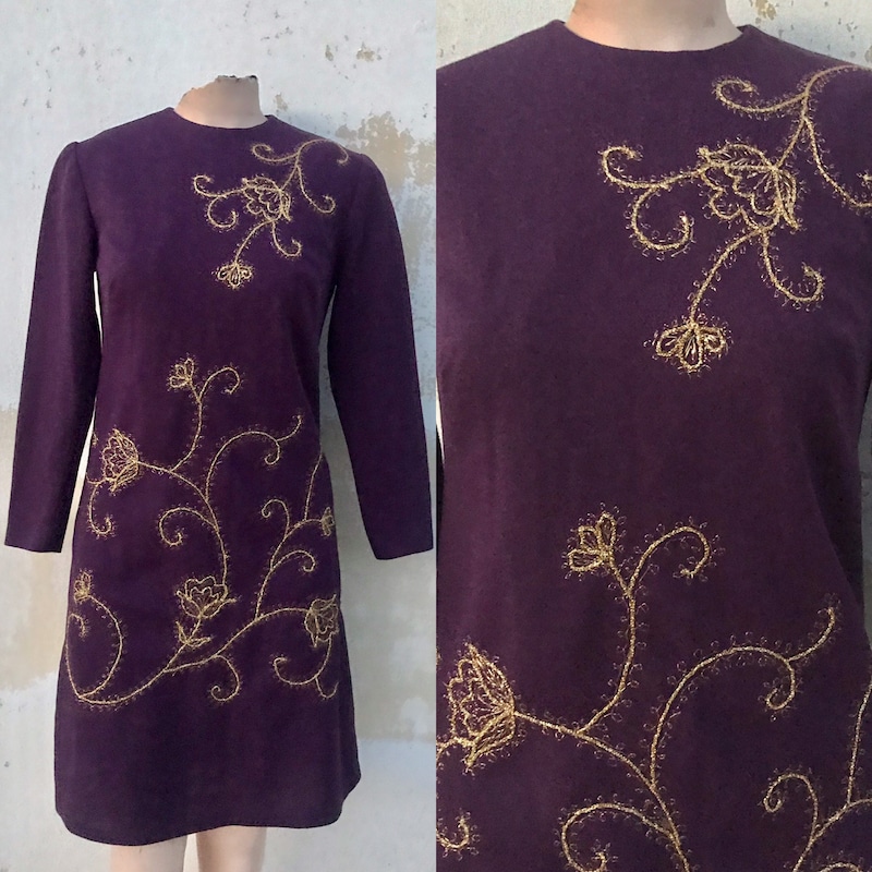 1960s Purple Dress - Etsy