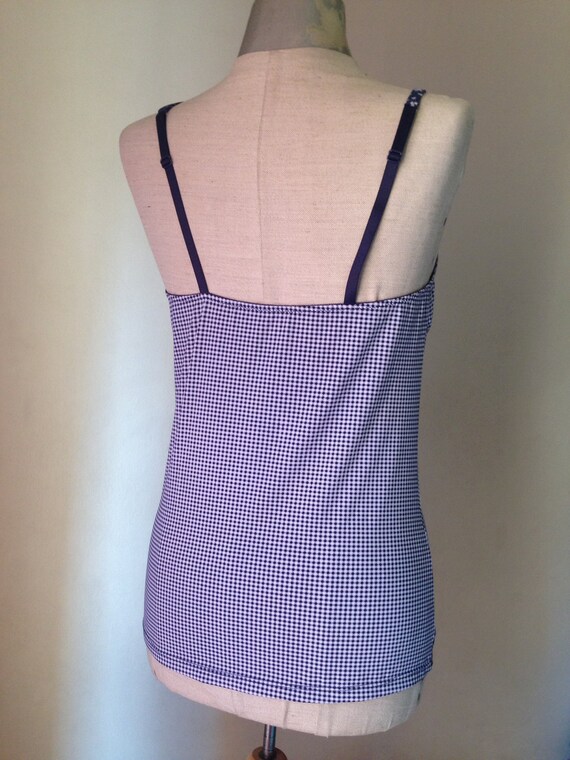 Pin up checkered 90s does 50s stretchy tank top that … - Gem