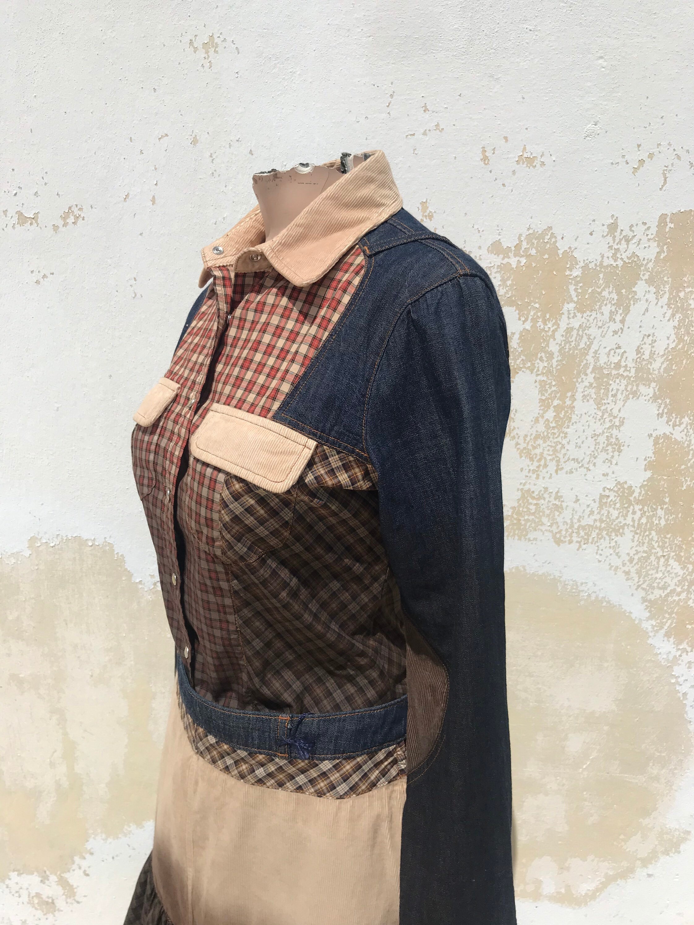 Patchwork Costume Set in Western Style. 90s Does 70s Vintage | Etsy