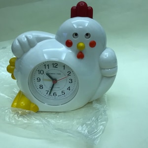 The Chicken Alarm Clock, a Rare 1980s Vintage Novelty and Fun Clock ...
