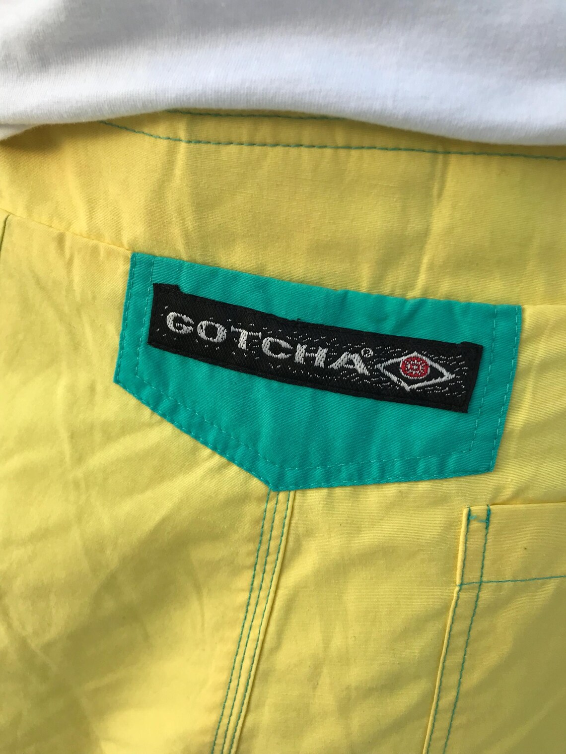 Gotcha Beach Wear Swim Trunks for Men in Yellow With Side Prints, Early ...