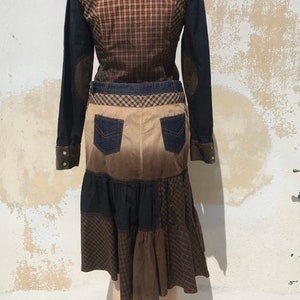 Patchwork Costume Set in Western Style. 90s Does 70s Vintage, Features ...